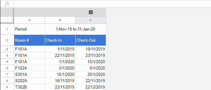 Reservation and Booking Status Calendar Template in Google Sheets Reservation and Booking Status Calendar Template in Google Sheets