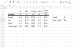 Dynamic Product Pricing in Google Sheets Based on Quantity