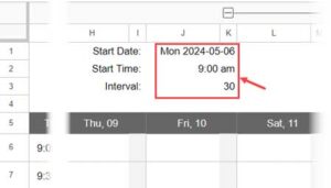 Appointment Schedule Template in Google Sheets