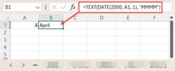 Excel: Month Name to Number & Number to Name