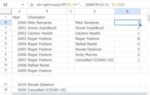 COUNTIF in an Array in Google Sheets