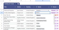 Google Sheets Reading List Tracker Template (Free Download)