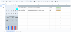 Content Calendar Template in Google Sheets (Free & Dynamic)